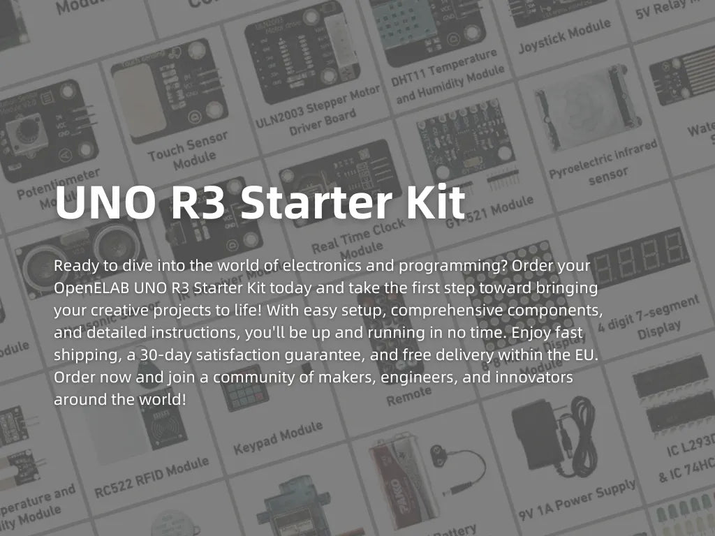UNO R3 Starter Kit: Your Ultimate Entry to the World of Arduino Progra – OpenELAB Technology Ltd.