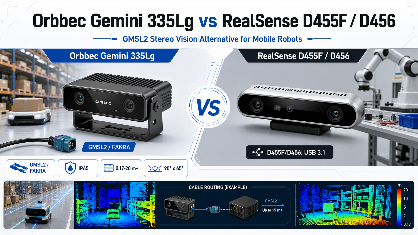 Orbbec Gemini 335Lg vs RealSense D455F / D456: GMSL2 Stereo Vision Alt ...
