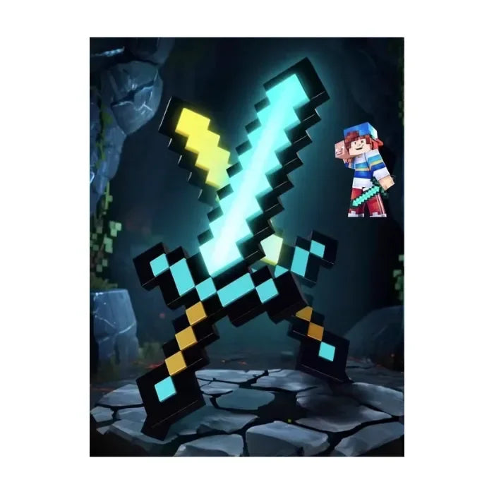 Pixel style Diamond Sword Night Light Ornament – OpenELAB Technology Ltd.