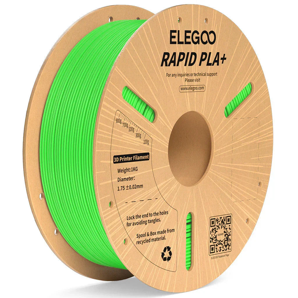 ELEGOO Rapid PLA Plus Green Filaments 3D Printer Consumables 1KG 1.75m ...